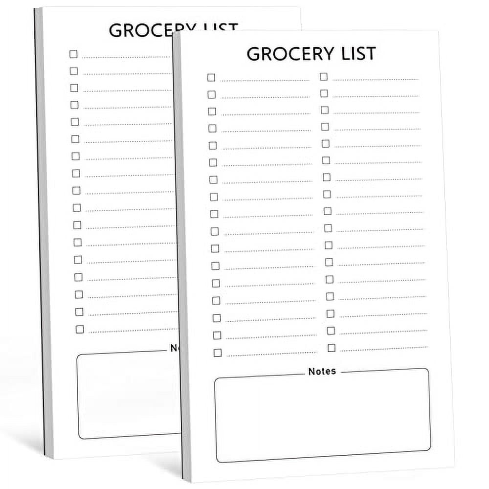 Joyberg Grocery List Magnet Pad for Fridge, 2 Pack Magnetic Notepads ...