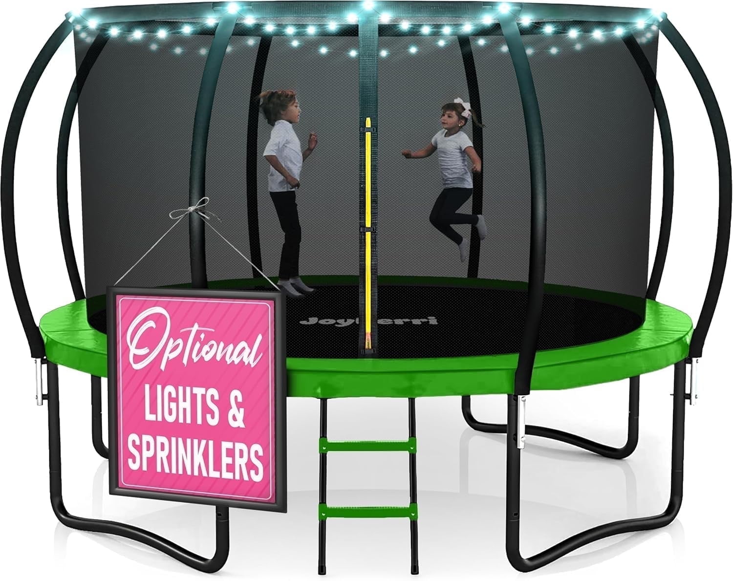 Joyberri trampoline for kids with trampoline net, add-on LED lights ...