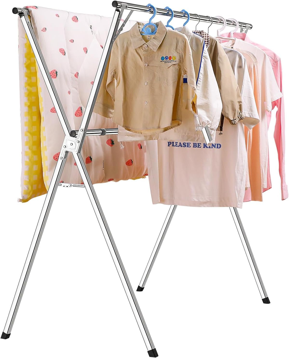 Joybos Drying Rack Clothing, 79 Inches Adjustble & Foldable Laundry ...