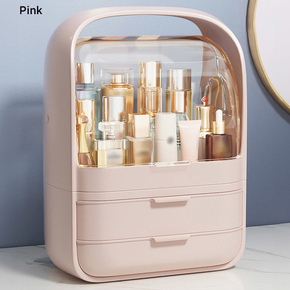 Joybos Elegant Pink Makeup Storage Organizer Box with Drawers - Walmart.com