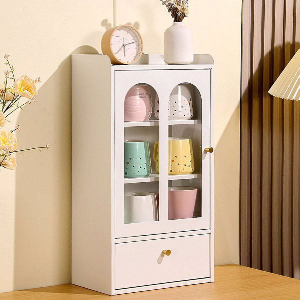 Joybos® Metal Desktop Sideboard Display Cabinet With Drawers - Walmart.com