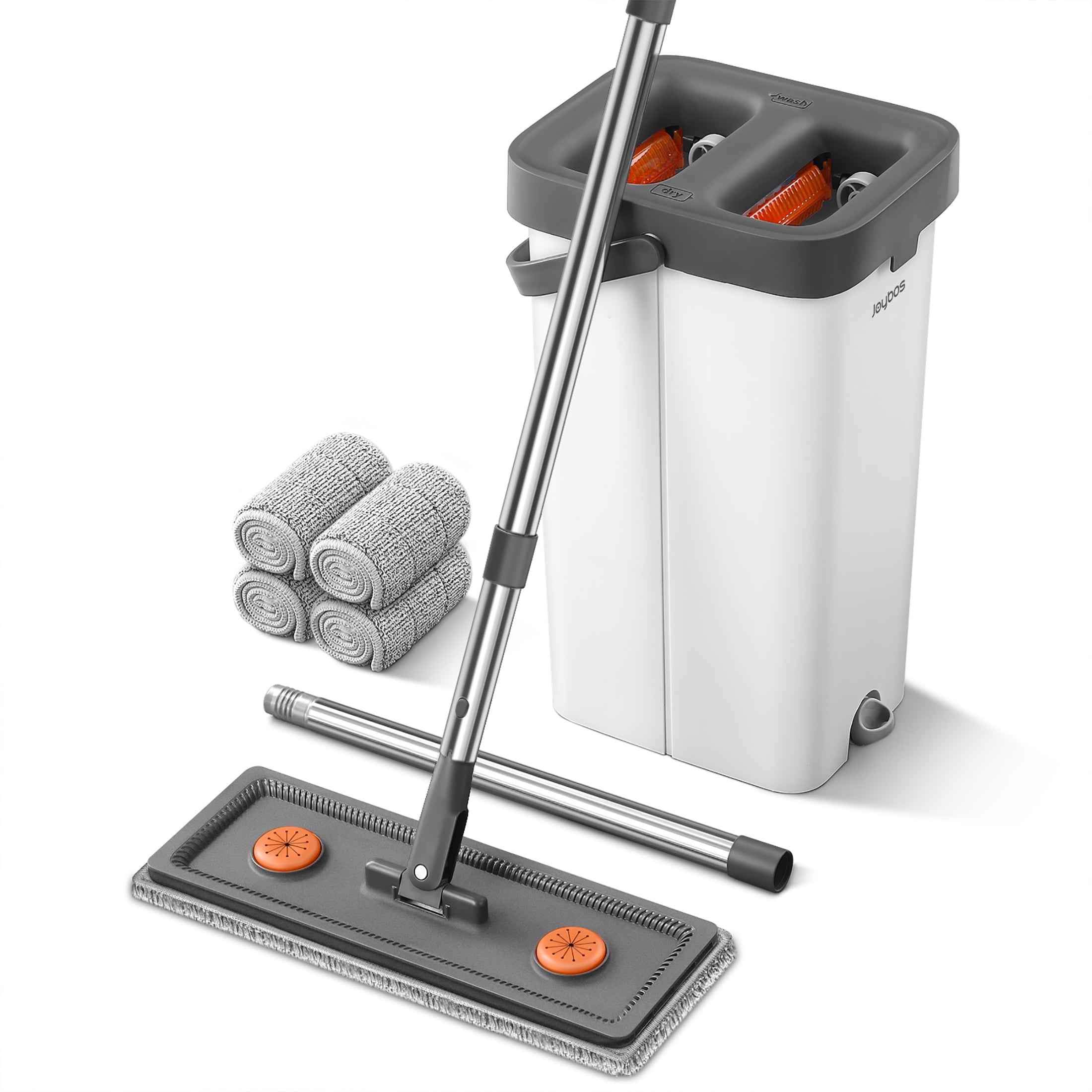 Joybos Mop and Bucket with Wringer Set for Home,61" Flat Mop and Bucket System for Floor ...
