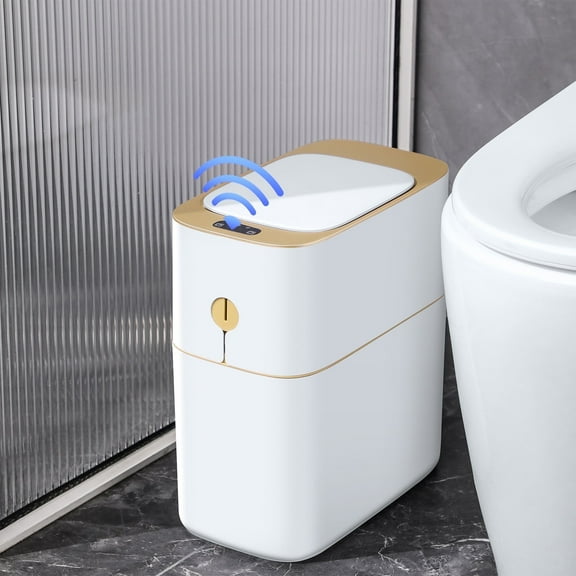 2 Gallon Automatic Sensor Trash Can – Touchless Slim Bathroom Waste Bin ...