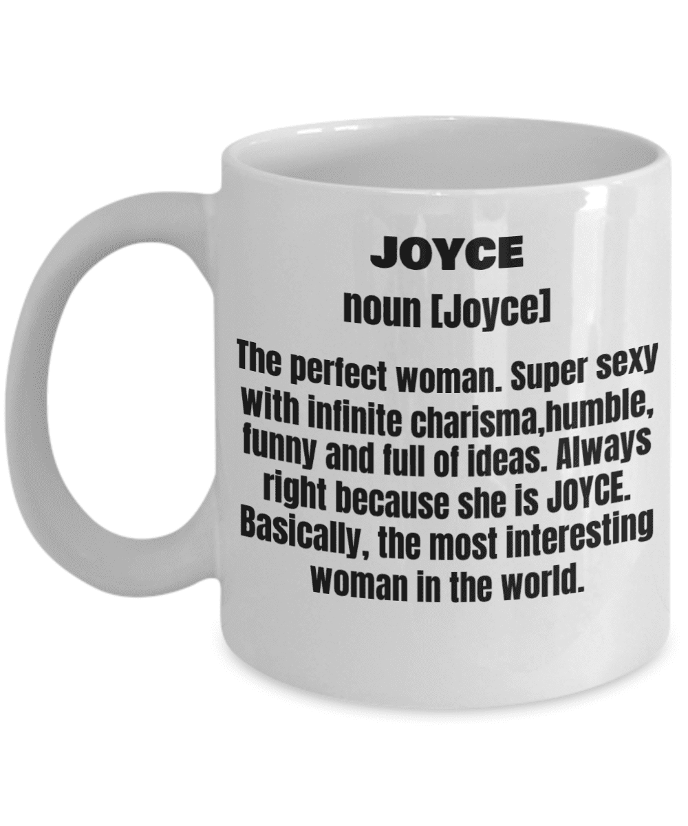 Joyce First Name Adult Definition -White Porcelain Coffee Mug Cute ...