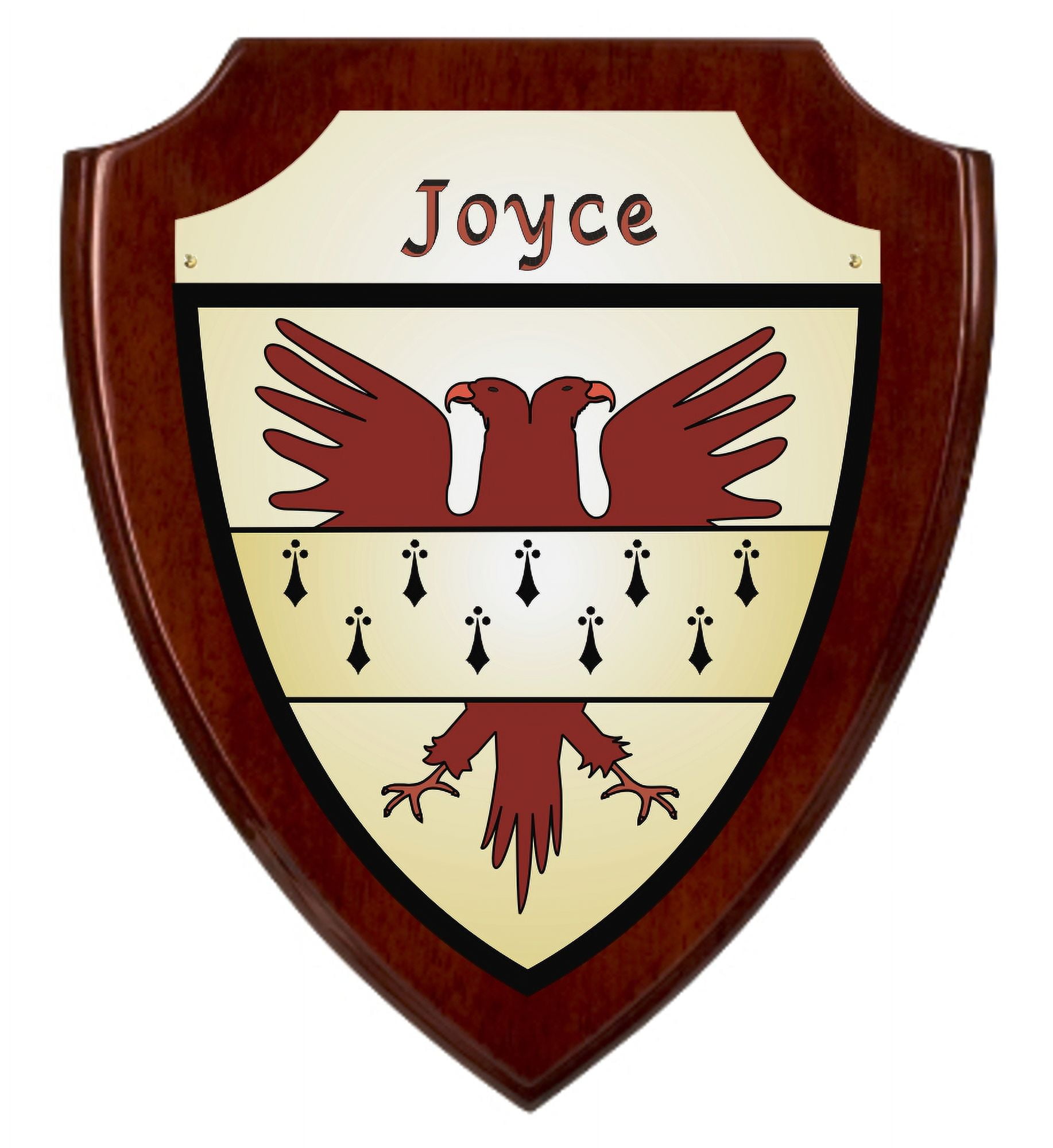 Joyce Irish Coat of Arms Shield Plaque - Rosewood Finish - Walmart.com