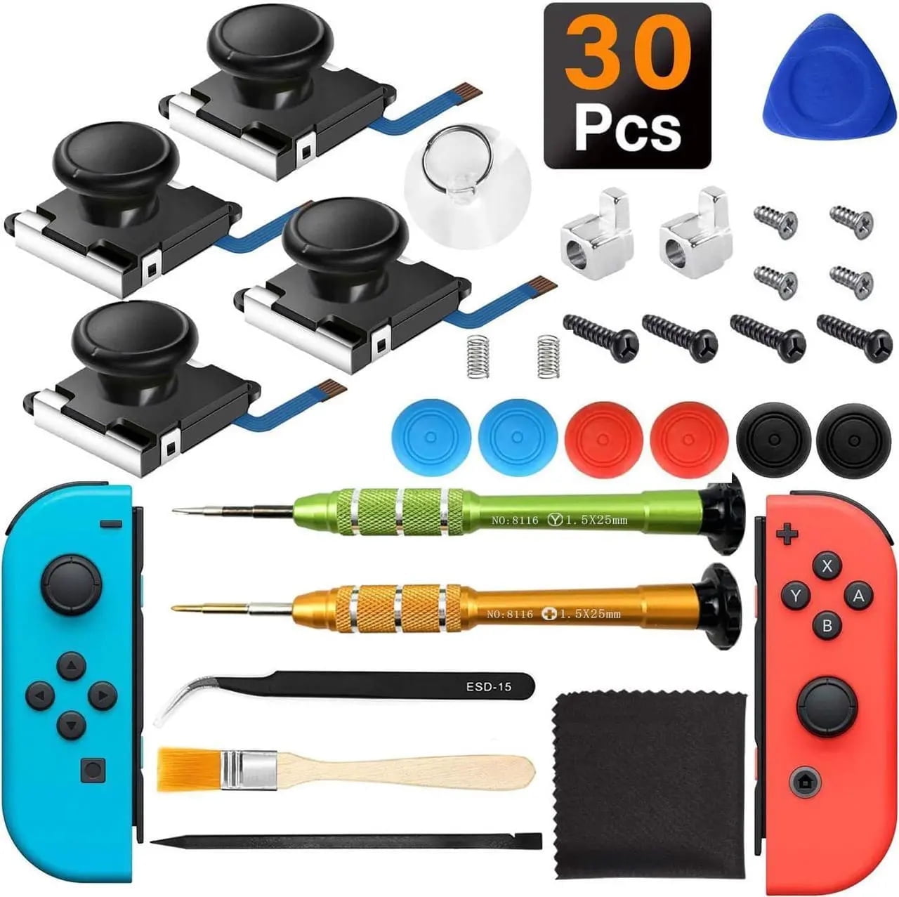 Giizhmy Joystick Replacement 4 Pack for Nintendo Switch Joy-Con ...