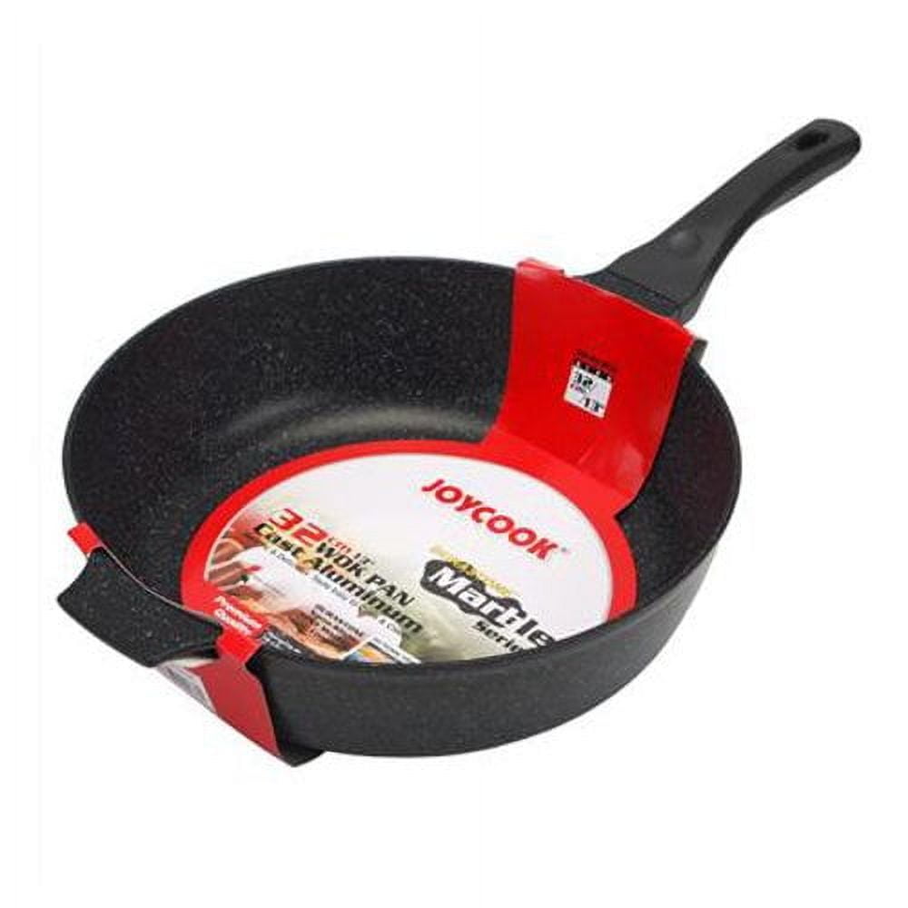 Joycook Durastone Marble Coated Cast Aluminum Nonstick Wok Pan, 13-inch ...