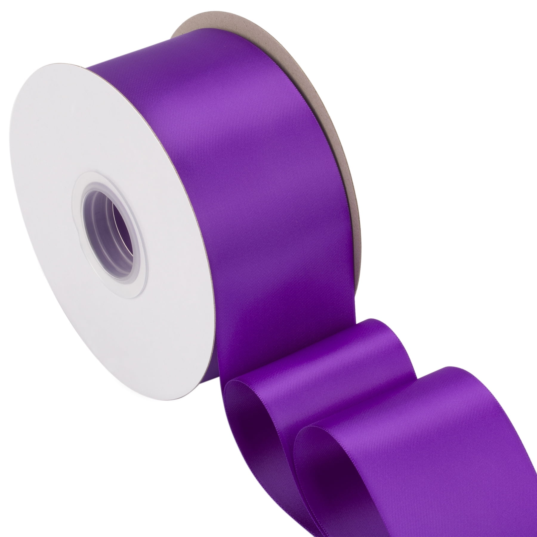 Joycrosso Purple Ribbon 2 1/2 Inch Wide Thick Fabric Ribbon, 50 Yards ...