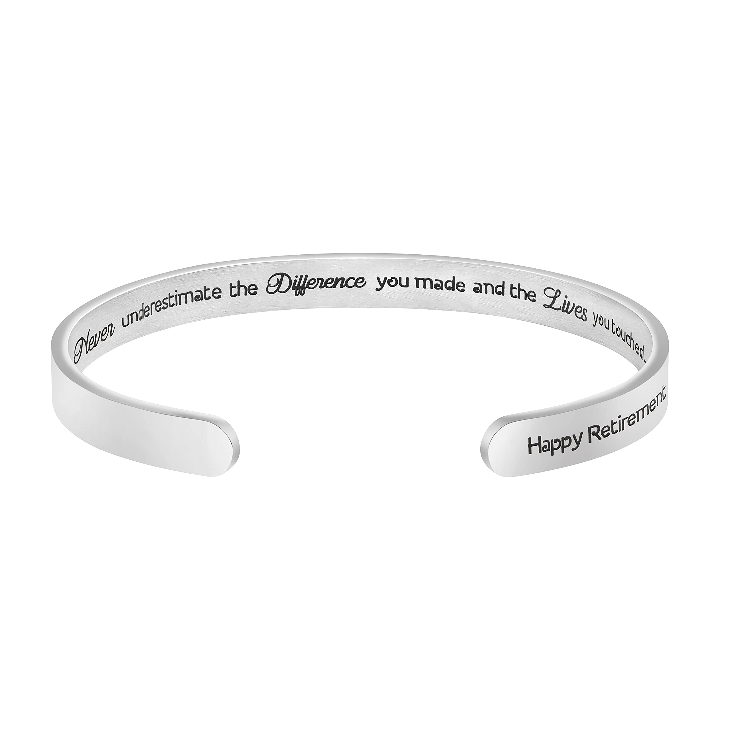 JoycuFF Farewell Retirement Gifts for Women Inspire Cuff Bracelets for ...
