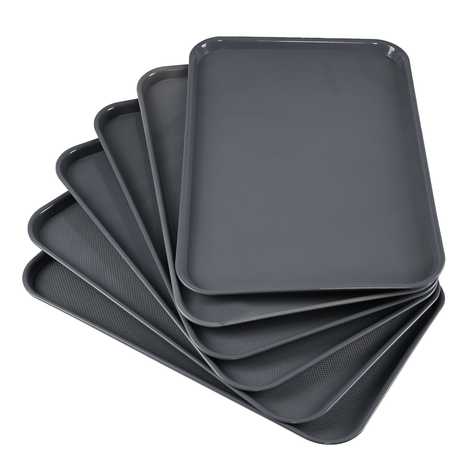 Joyeen 6 Pack Large Plastic Boot Tray, Plastic Rectangular Tray, Dark ...