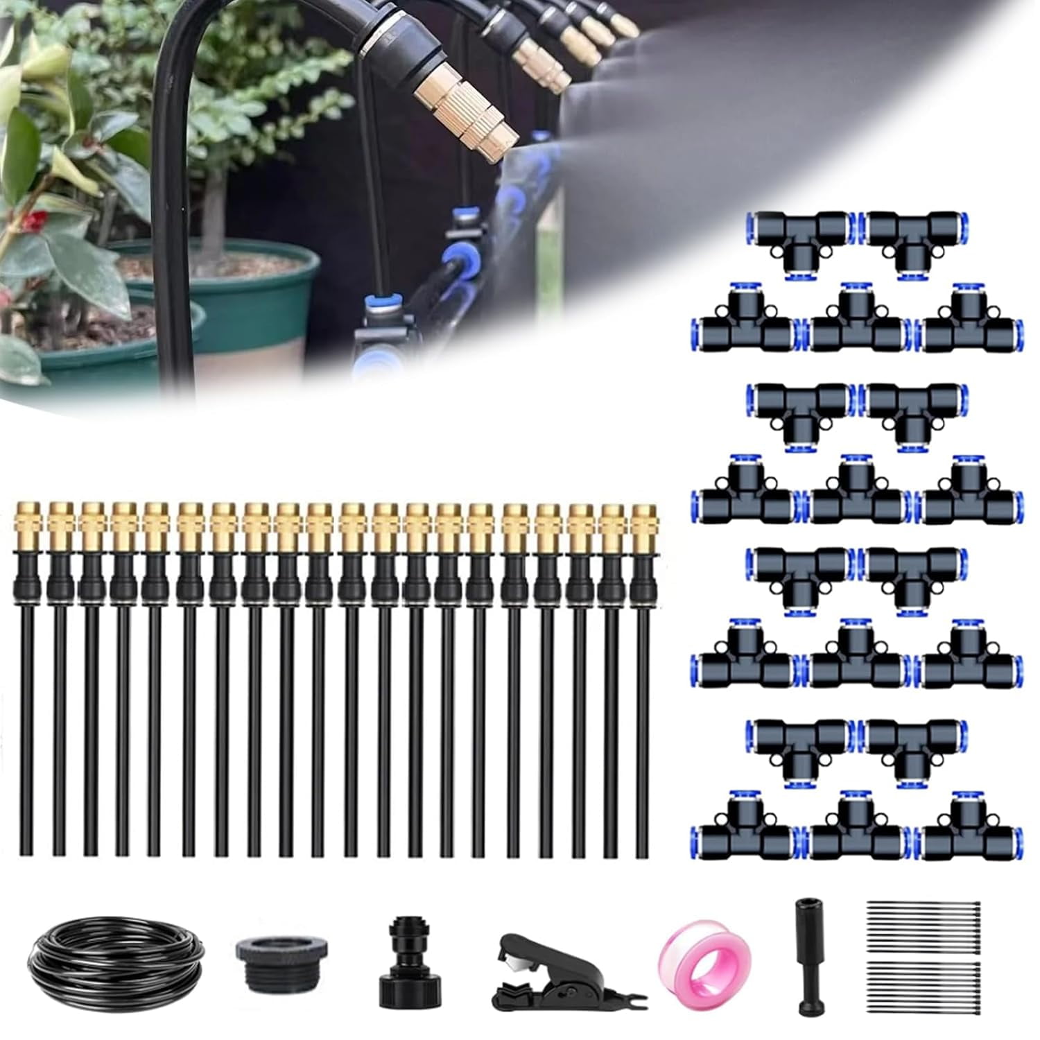 Joyeloo Irrigation, EverGlowly Watering System, 360° Curved Garden ...