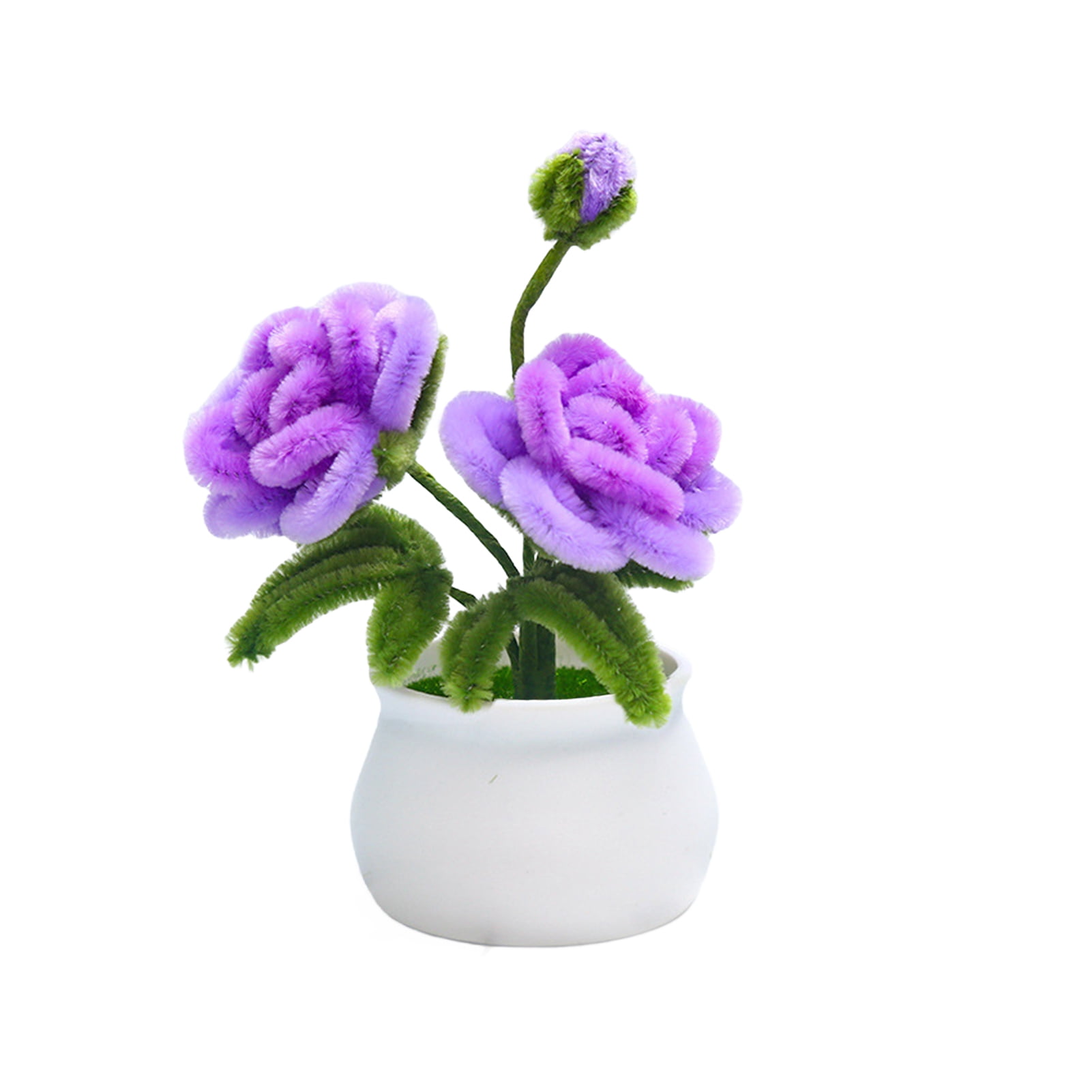 Joyfeel 1 Set Pipe Cleaner Flower Material Kit Handmade Chenille Stem ...