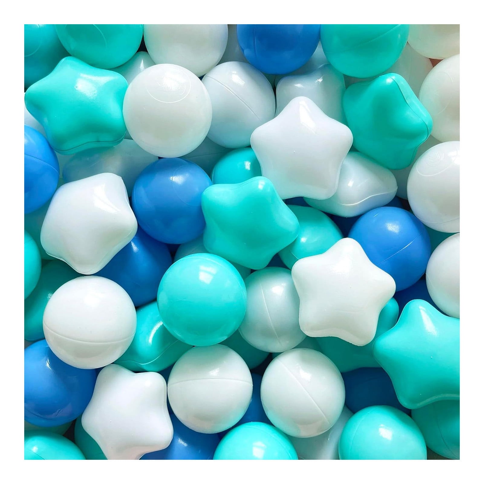 MIRROR 100Pcs Ocean Ball Pit Balls Safe Star Balls for Playrooms ...