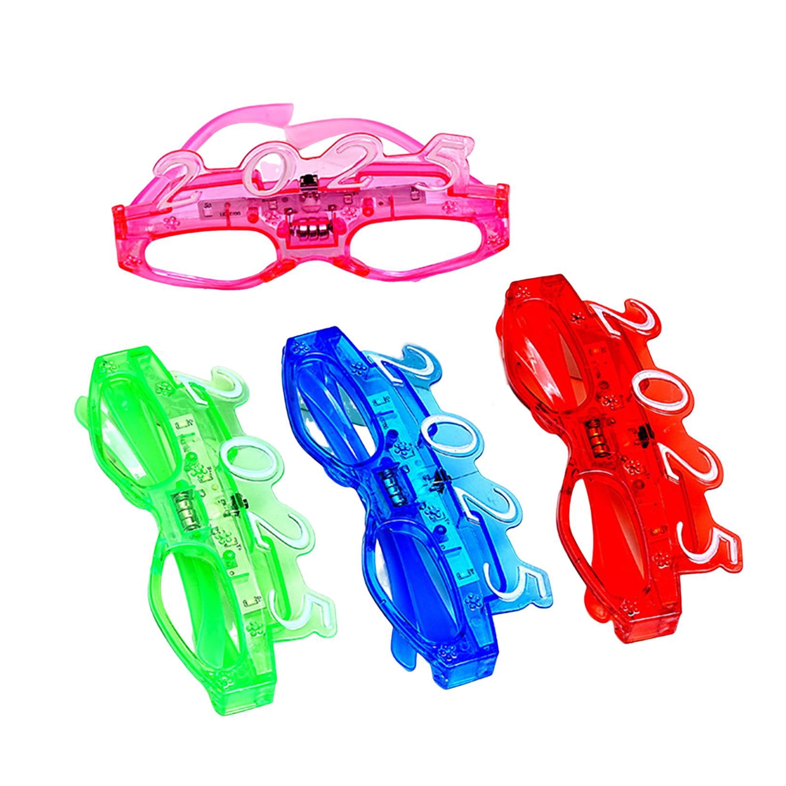 Joyfeel 2025 LED Light Up Glasses Christmas Flashing Glasses for Night ...