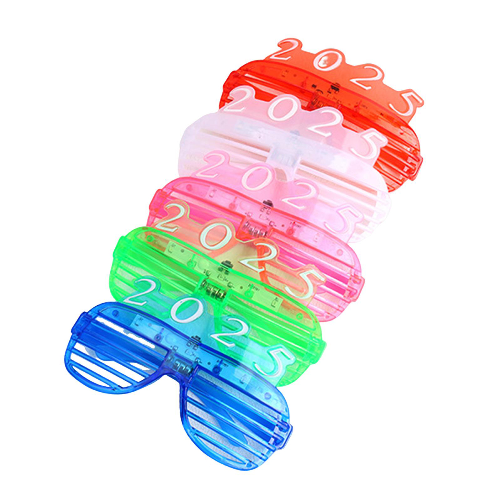 Joyfeel 2025 LED Light Up Glasses Christmas Flashing Glasses for Night ...