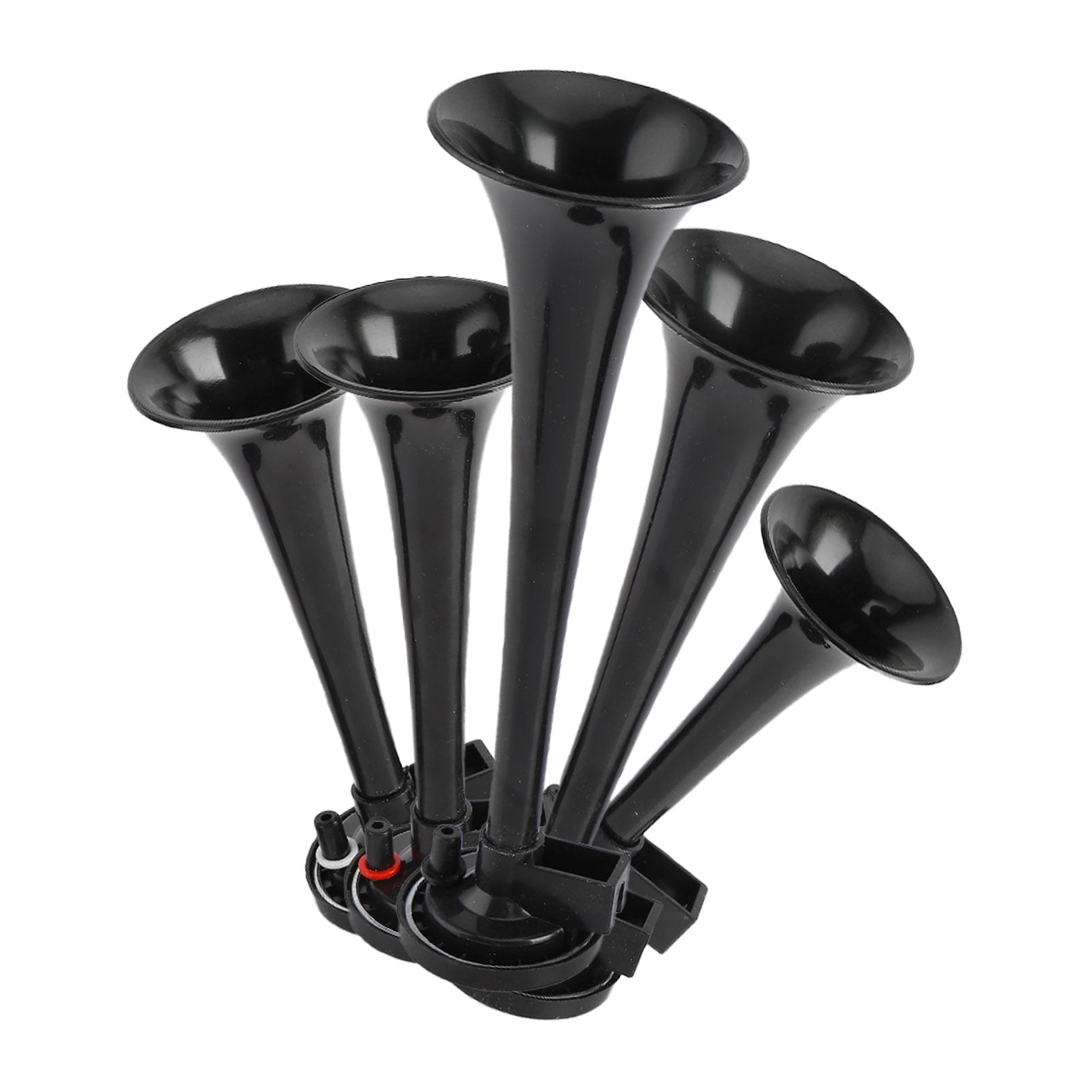 Joyfeel 5Pcs DC 12V Air Horn Loud Sound Weather Resistant 130dB Dixieland Music Air Horns Kit ...