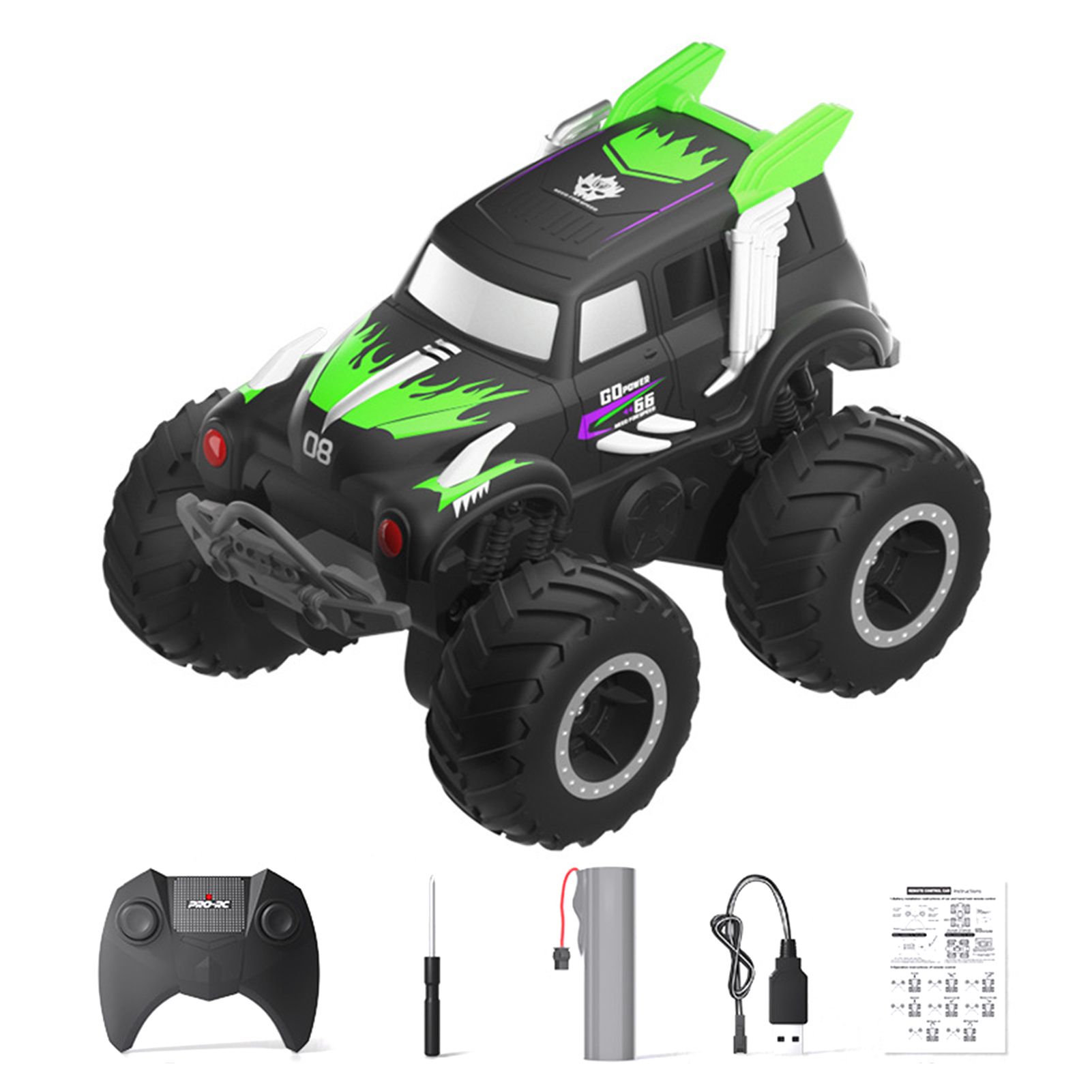 Joyfeel Amphibious Remote Control Off-Road Car 4 Wheels Drive Waterproof Rechargeable Kids ...