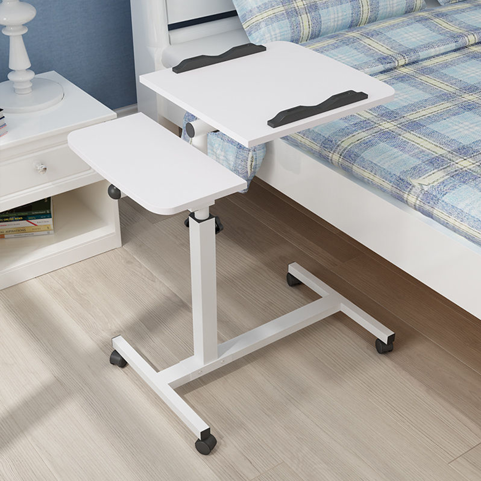 Joyfeel Bed Side Table, Height Liftable Overbed Bedside Table with ...