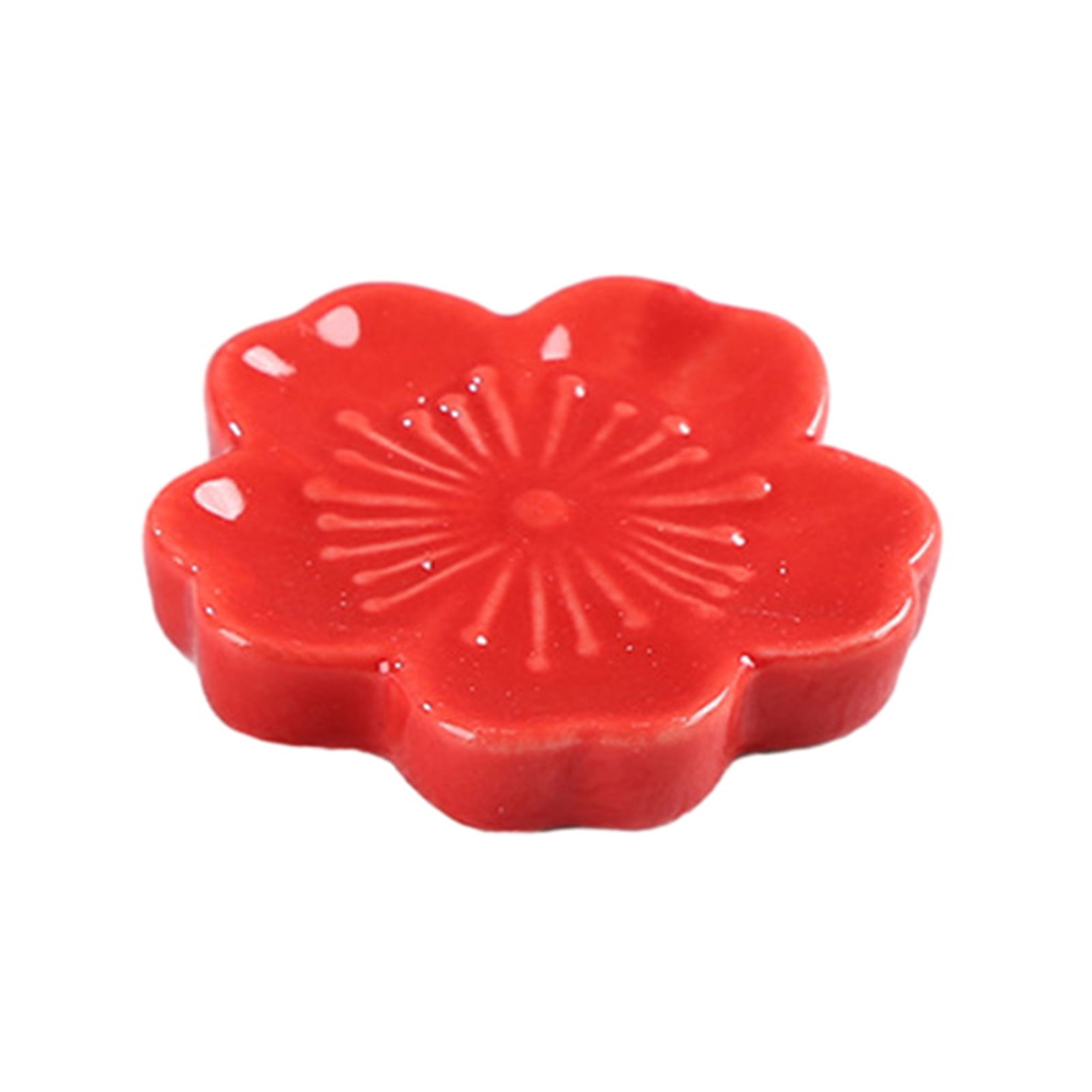 Joyfeel Chopstick Rest Sakura Shape Ceramic Chopstick Holder Versatile ...