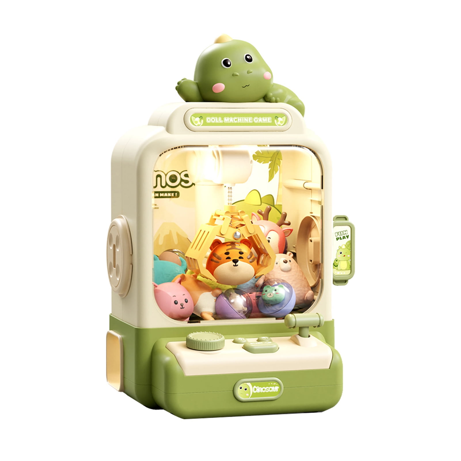 Joyfeel Claw Machine Toy for Kids Electric Coin-Operated Vending Machine with Cute Dolls Lights ...