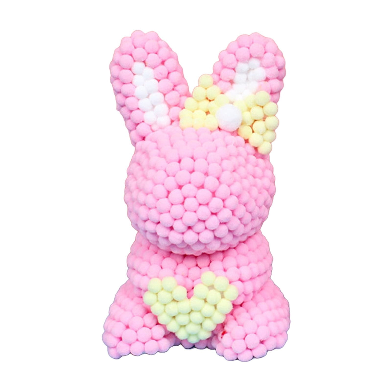 MIRROR DIY Material Kit Soft Push Ball Cartoon Bunny Shape Craft Making ...