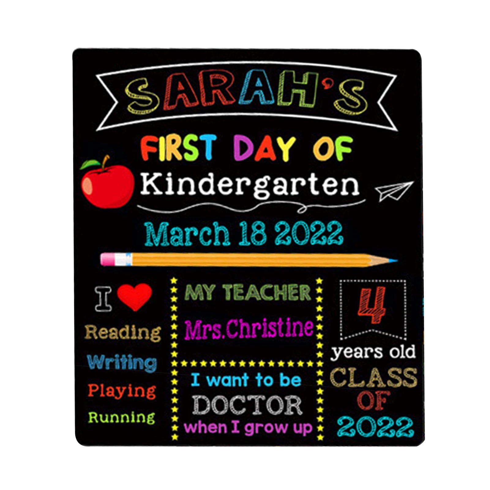 Joyfeel Double Sided Message Board Reusable Kindergarten Preschool ...