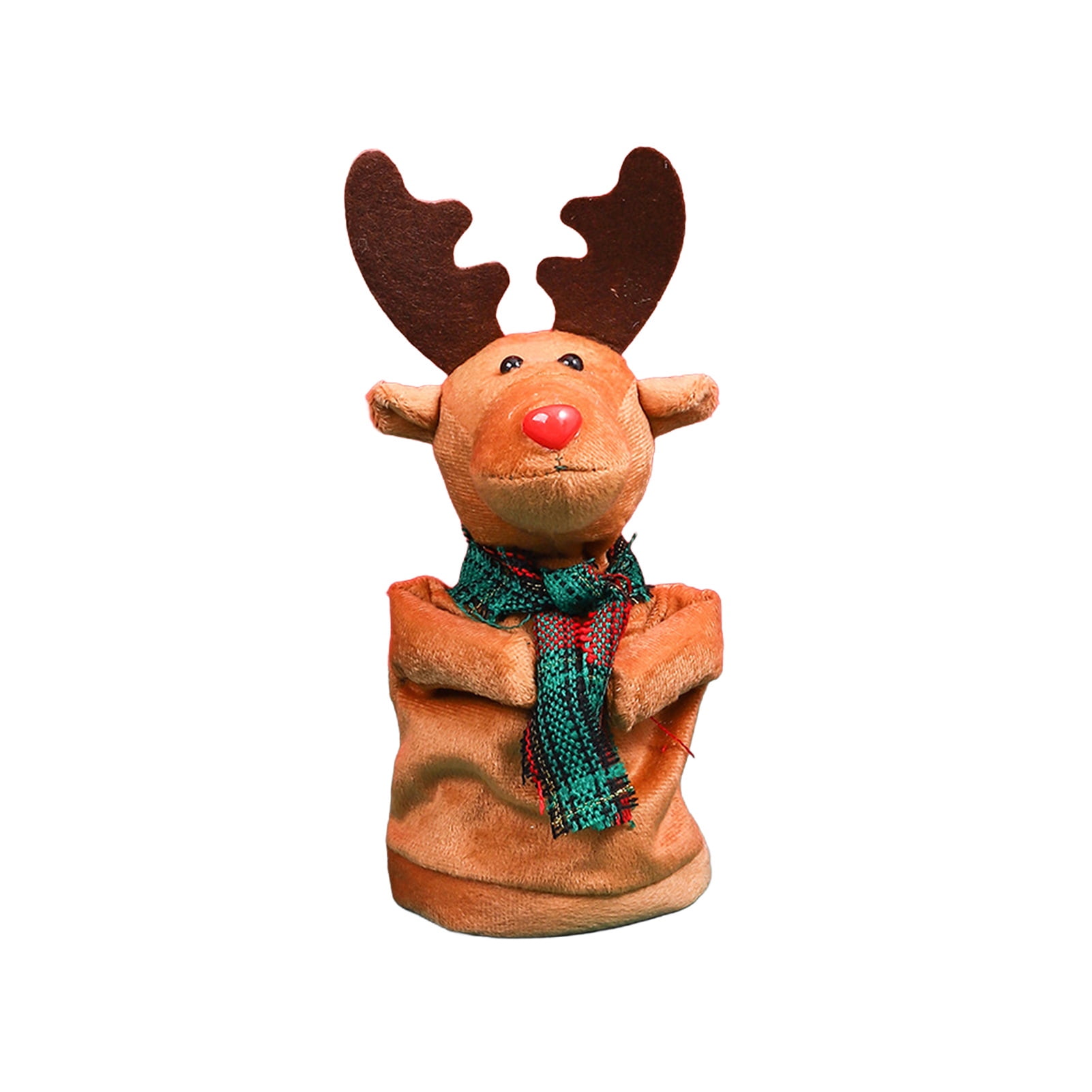 Joyfeel Electric Rotatable Christmas Elk Toy Battery Operated Swinging Singing Dancing Xmas ...