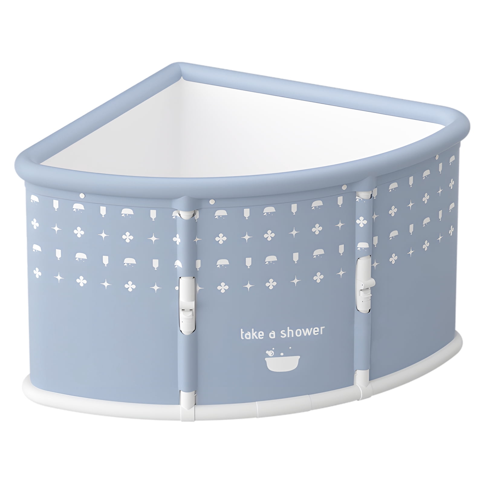Joyfeel Fan-shaped Foldable Bathtub, Portable Bathtub for Adult, Large ...