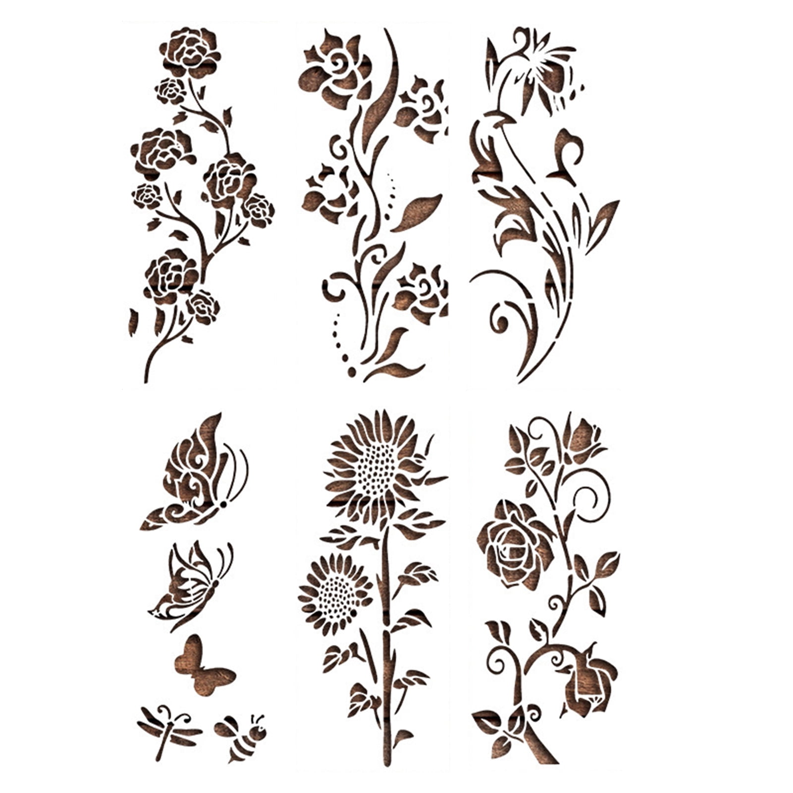 Joyfeel Fence Decoration Templates Natural Flower Stems with Stem Leaf ...