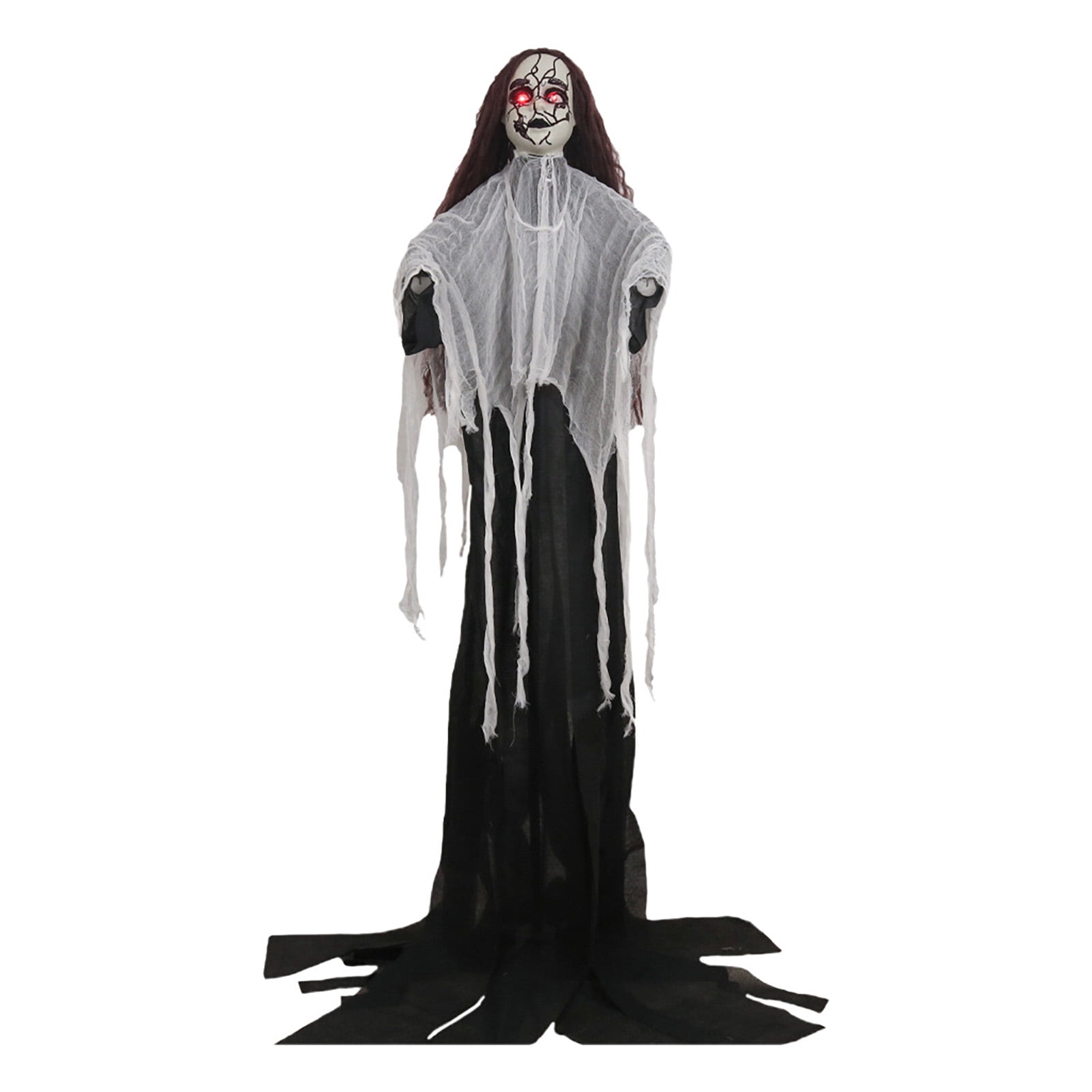 Joyfeel Halloween Ornament Scary Ghost Bride Figure with Sound Battery ...