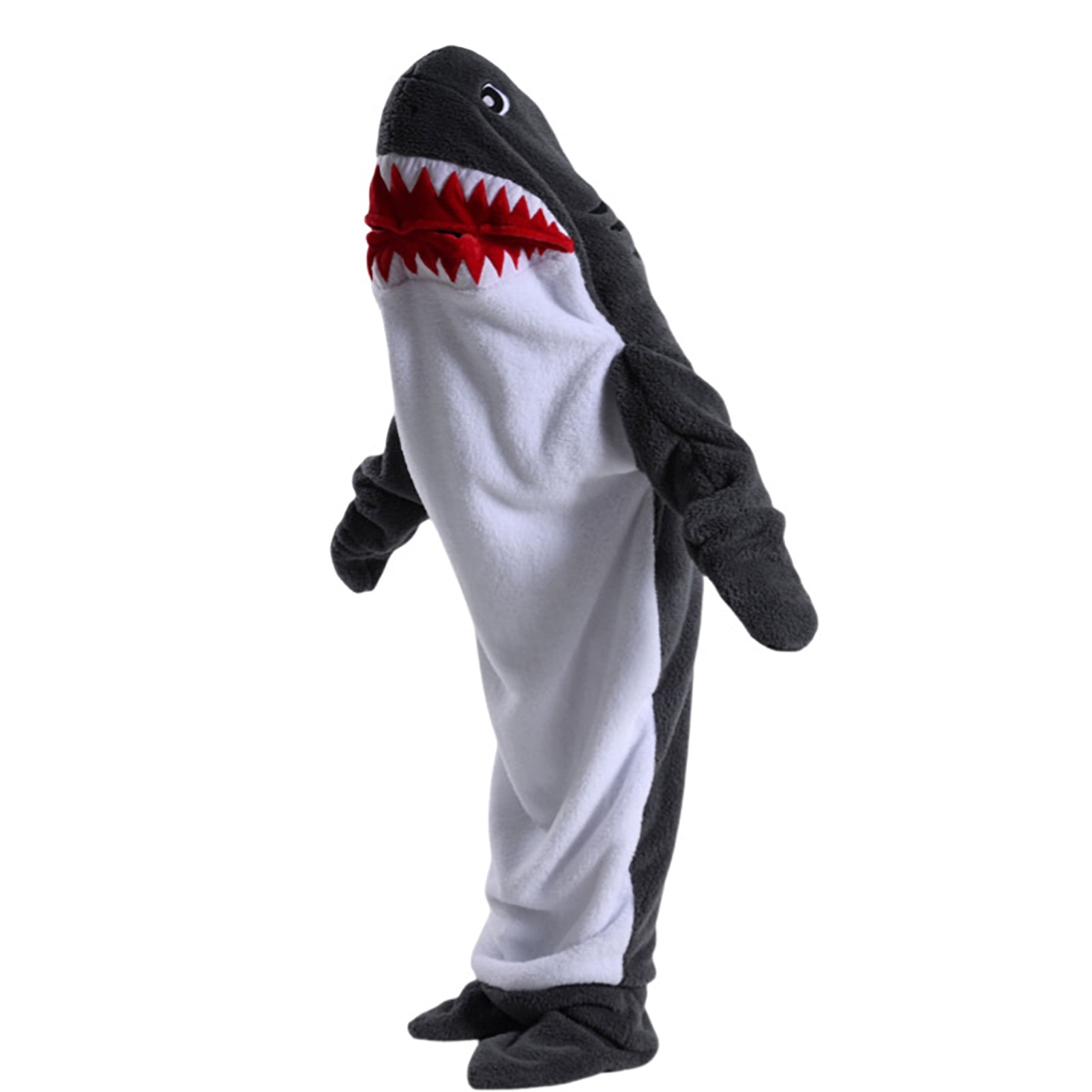 Joyfeel Sleeping Bag Cartoon Shark Shape Soft Flannel Camping Family Outings And Sleepover ...