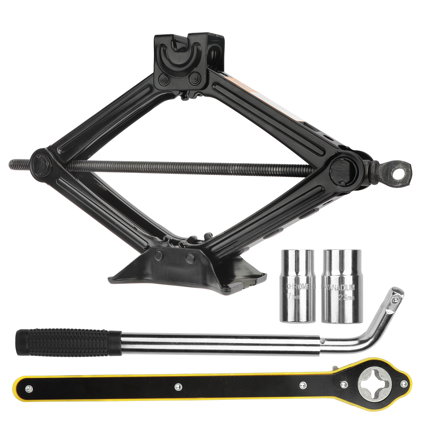 Joyfeel Strong Load-bearing Solid Steel Shaft Car Jack Kit with Socket Wrench Set Heavy-Duty ...