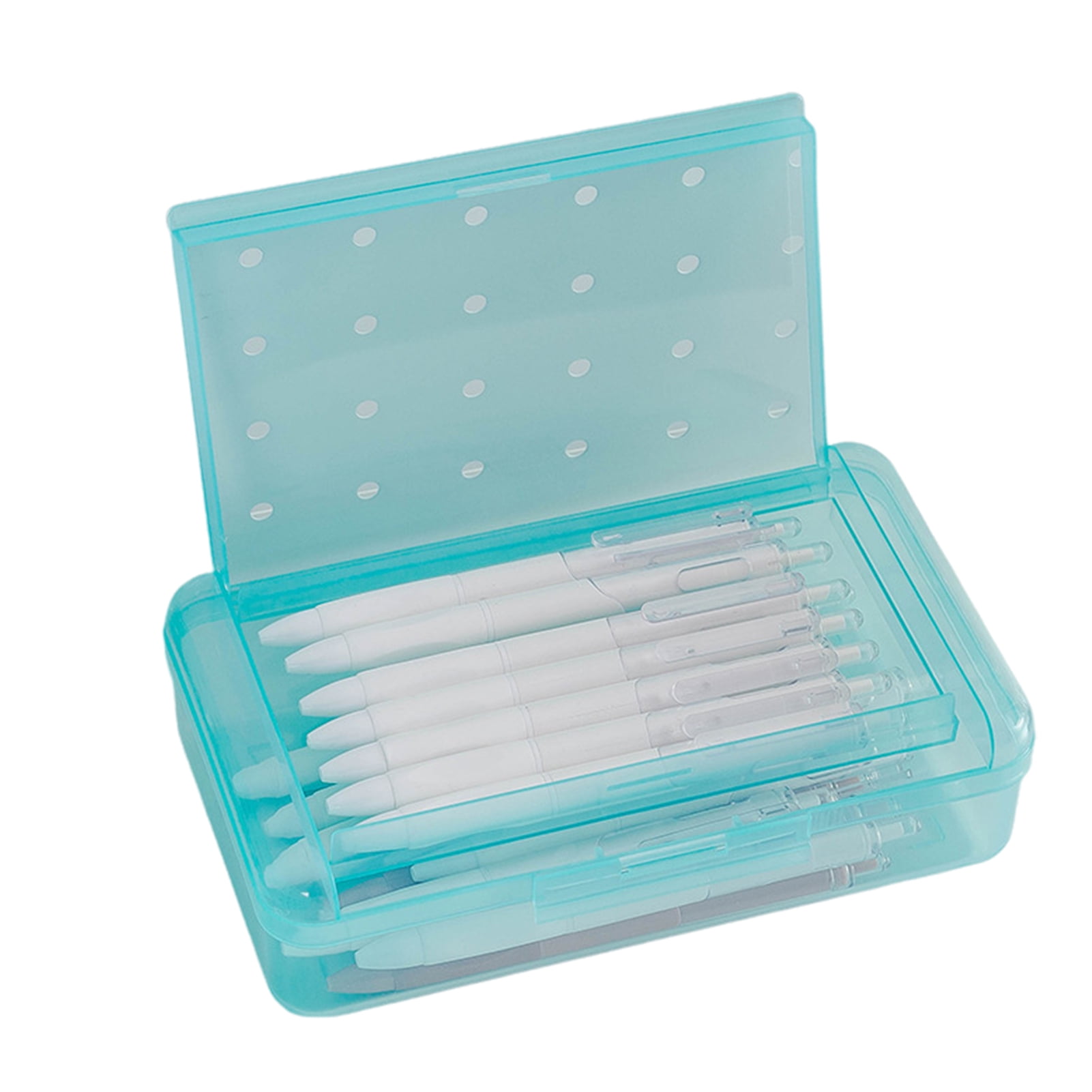 Joyfeel Transparent Pencil Box Stackable Large Capacity Bilayer Pencil ...