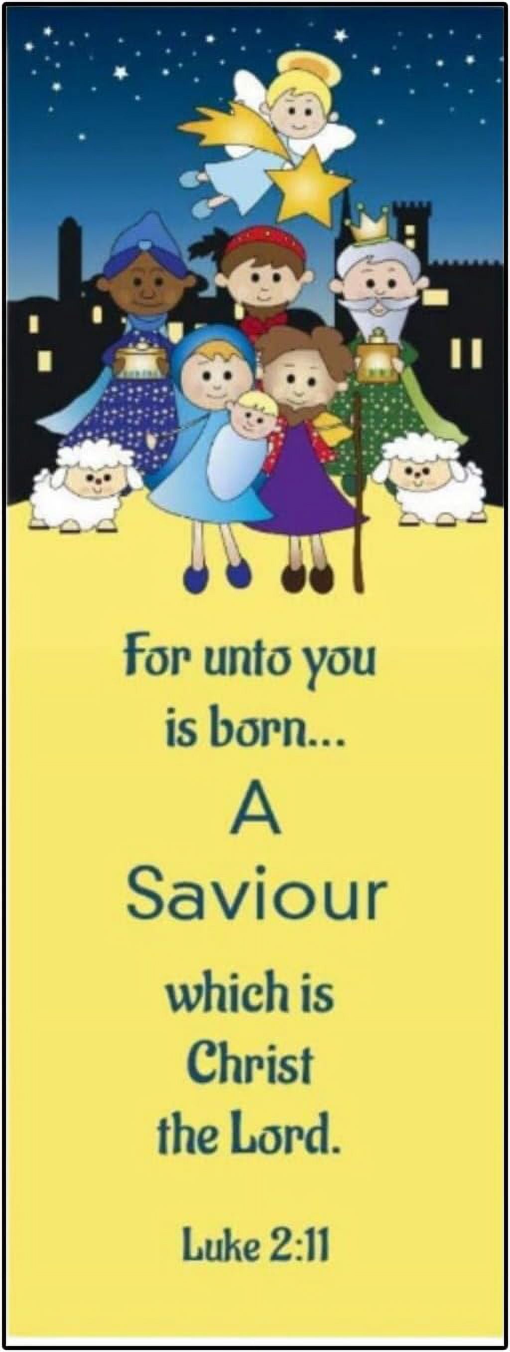 Joyful Christmas Nativity Bookmarks for Kids - Bible verse - Luke 2:11 ...