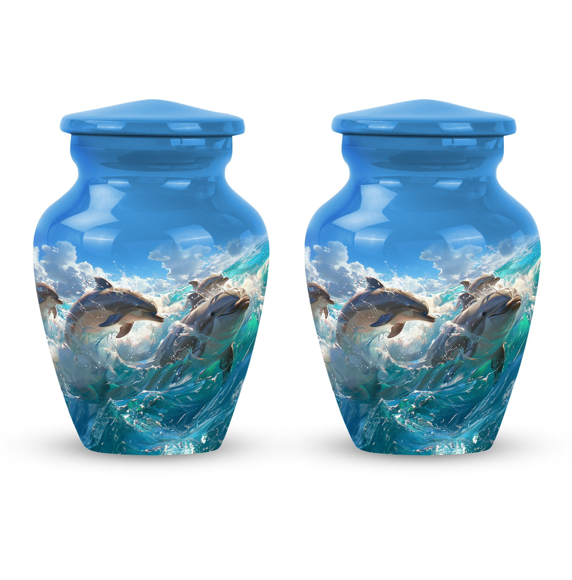 Joyful Dolphin Pod - Keepsake Urn - Urn Cremation - Cremation Urns For Human Ashes Adult Male ...