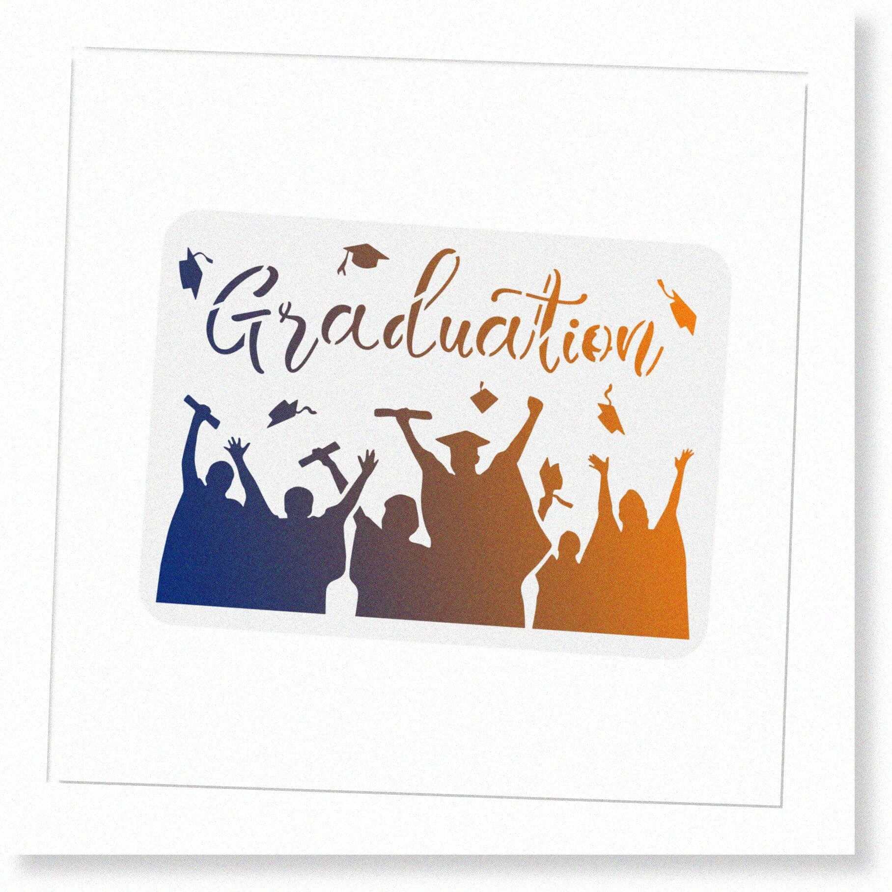 Joyful Graduation Template 11.6x8.3 Inch Reusable Graduation Cap DIY ...