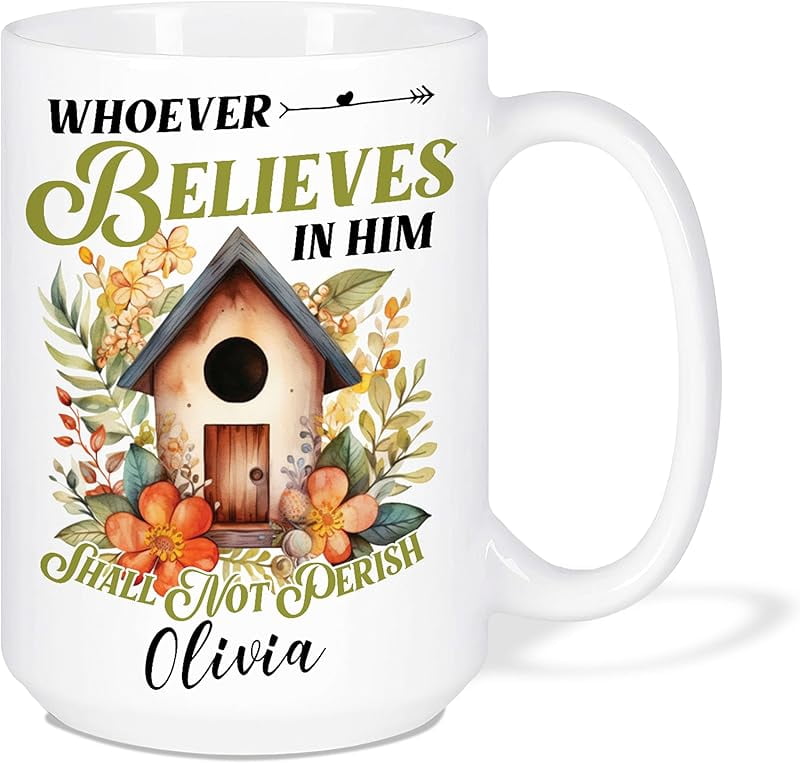 Be Joyful In Hope Customized Coffee Mugs, Personalized Name White ...