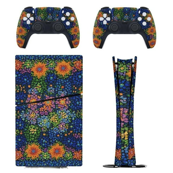 Joyful Mandala Garden Console Skin Bundle for PS5 Pro Slim Disc ...