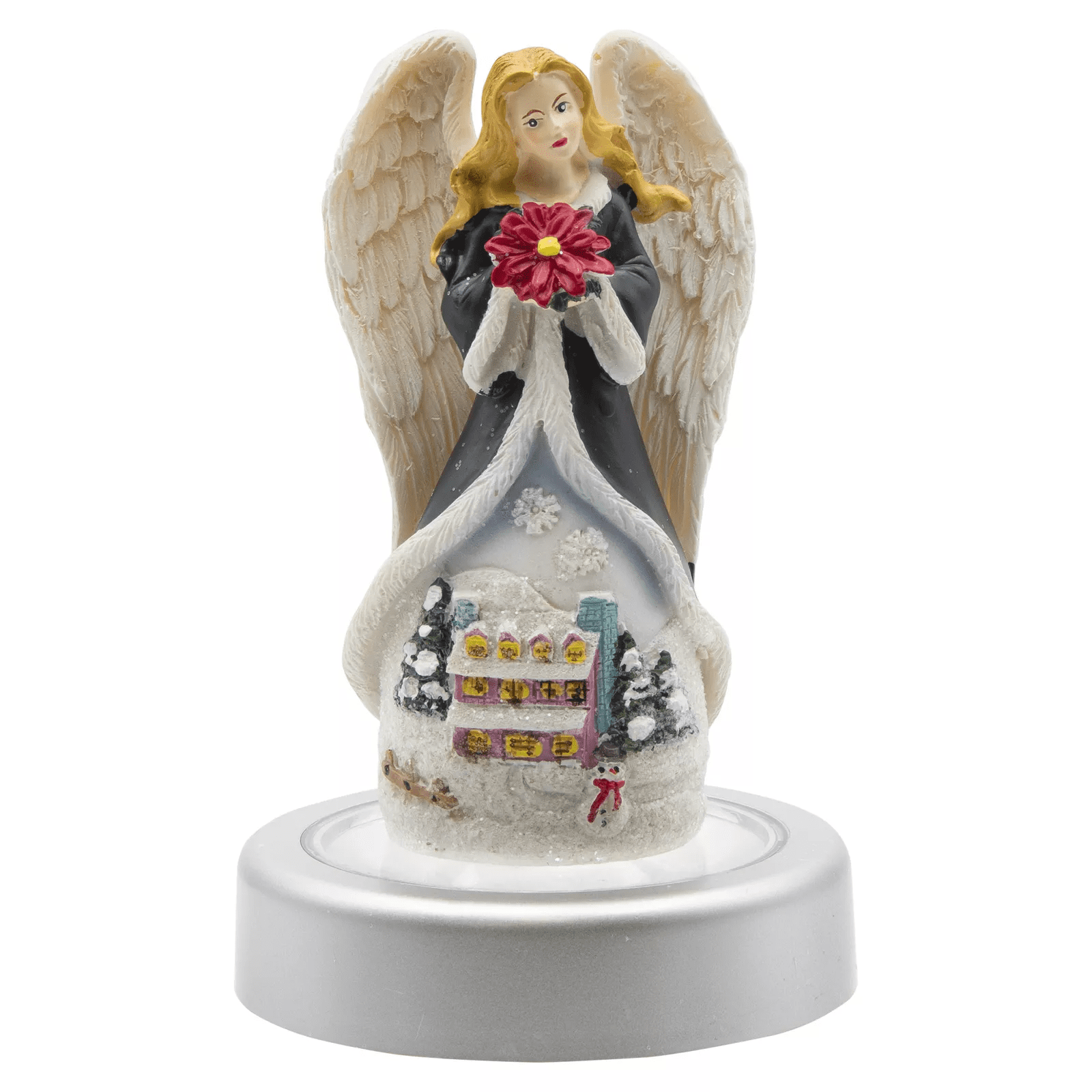 Joyful Moments 5" Angel Figurine with Color Changing Illuminated ...