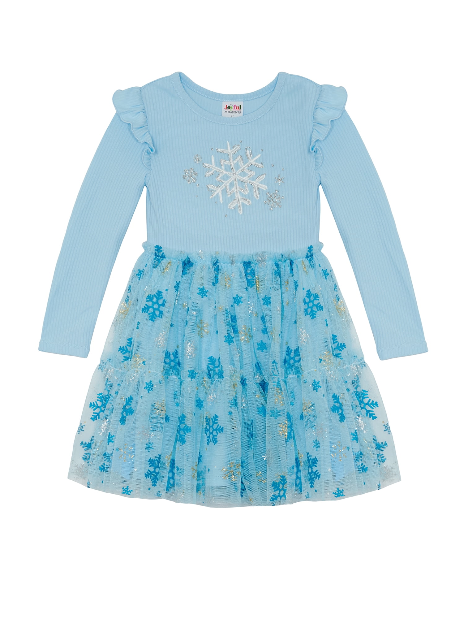 Joyful Moments Toddler Girls Snowflake Tutu Dress, Sizes 12M-5T ...
