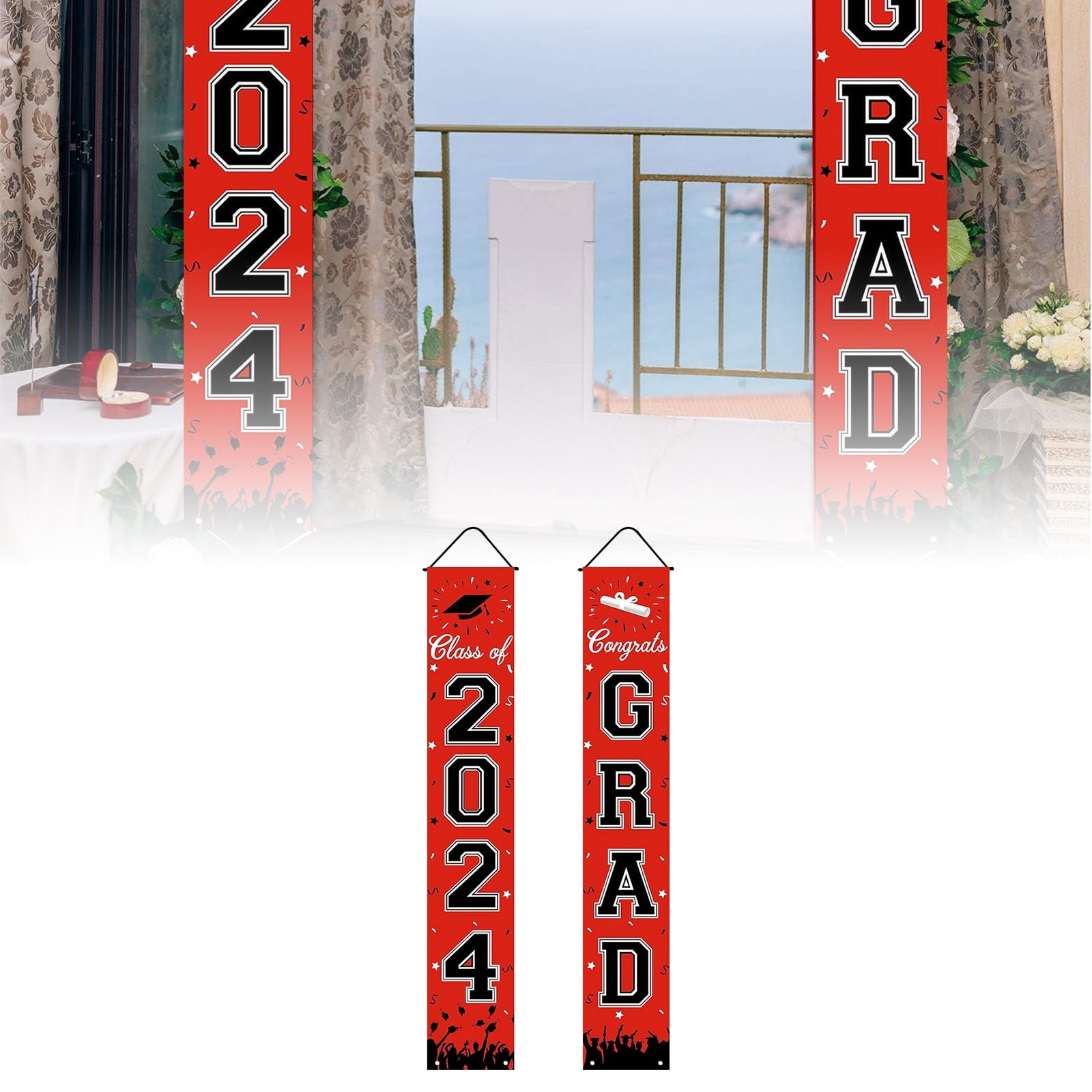 Joyful Moments With Our Graduation Season Couplets Banner (180x30cm). home decor - Walmart.com