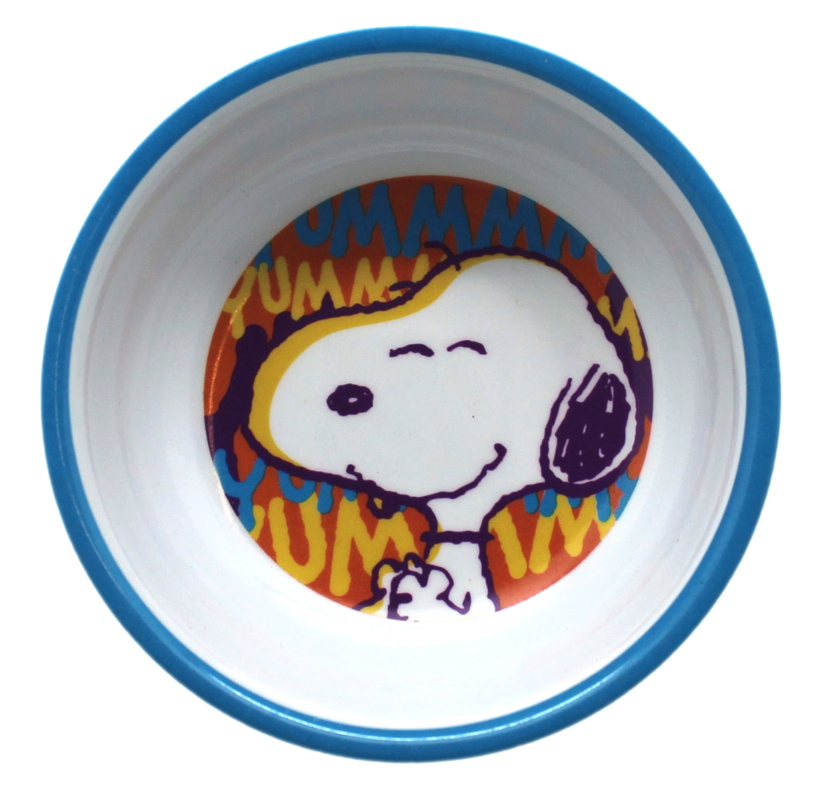 Joyful Smiling Snoopy Light Blue and White Colored Kids Dinner Bowl ...