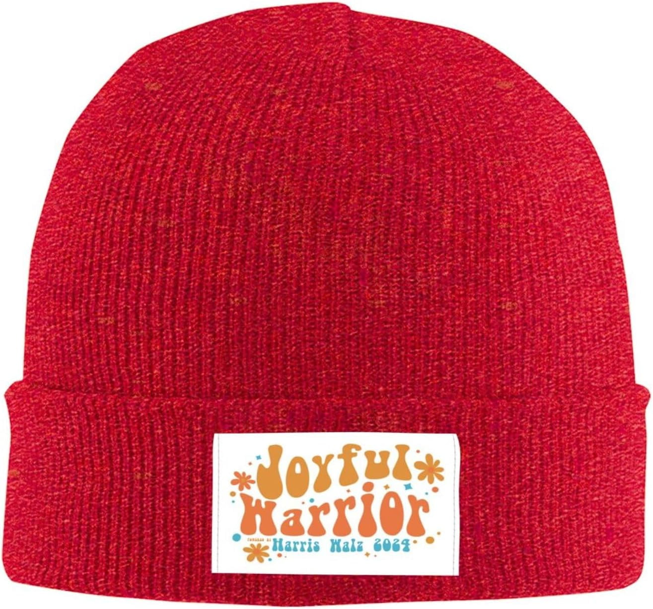Joyful Warrior Kamala Harris Tim Walz Waltz 2024 Knit Hat Warm & Soft ...