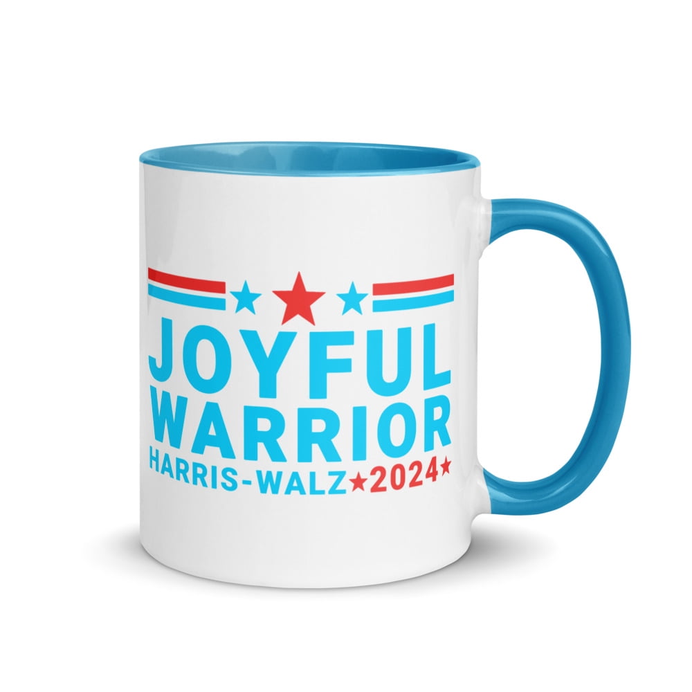Joyful Warrior Mug with Color Inside, Harris Walz 2024 Support ...