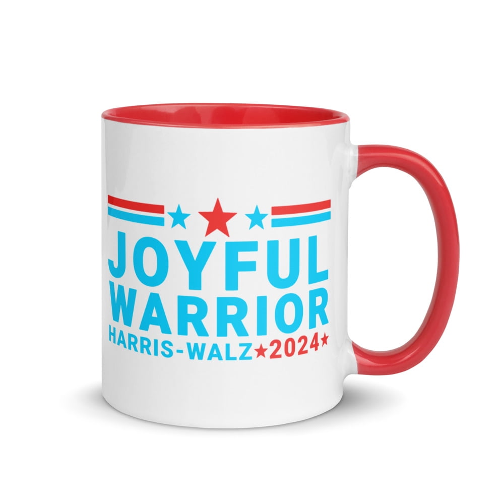 Joyful Warrior Mug with Color Inside, Harris Walz 2024 Support ...
