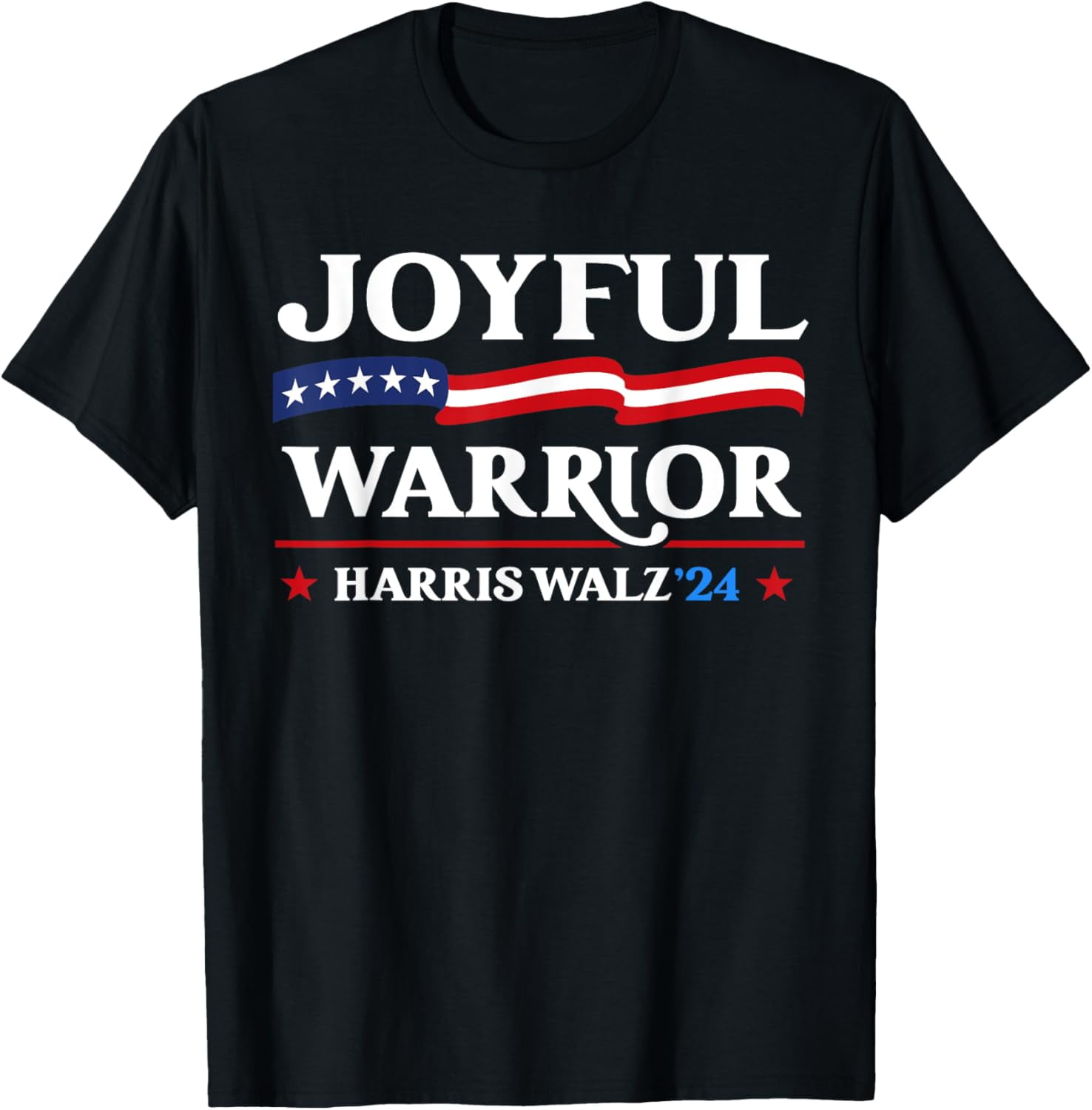 Joyful Warrior Retro Political Harris Walz 24 Kamala Harris T-Shirt ...