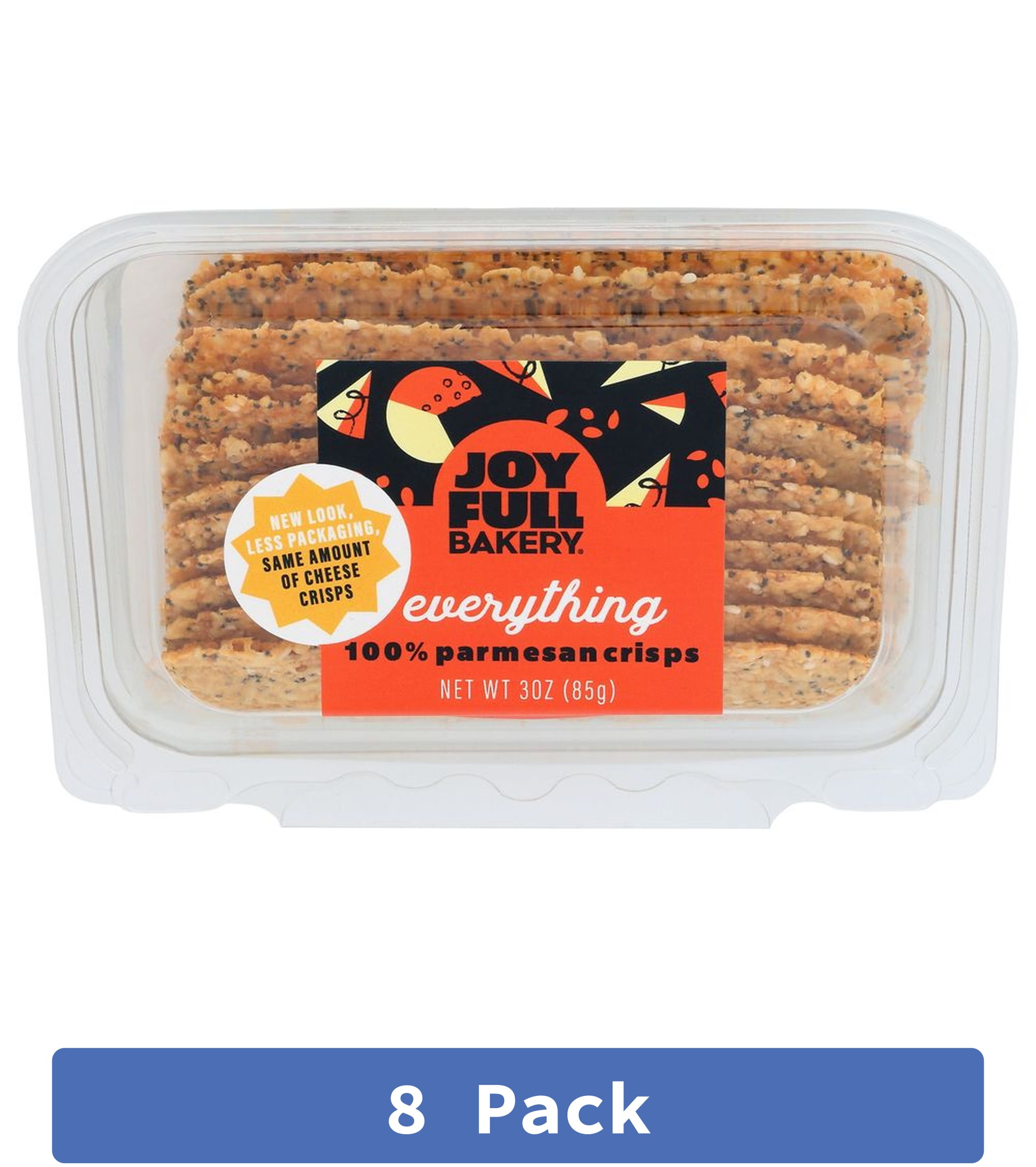 Joyfull Bakery Original Parmesan Crisps 3 oz (Pack of 8) - Walmart.com