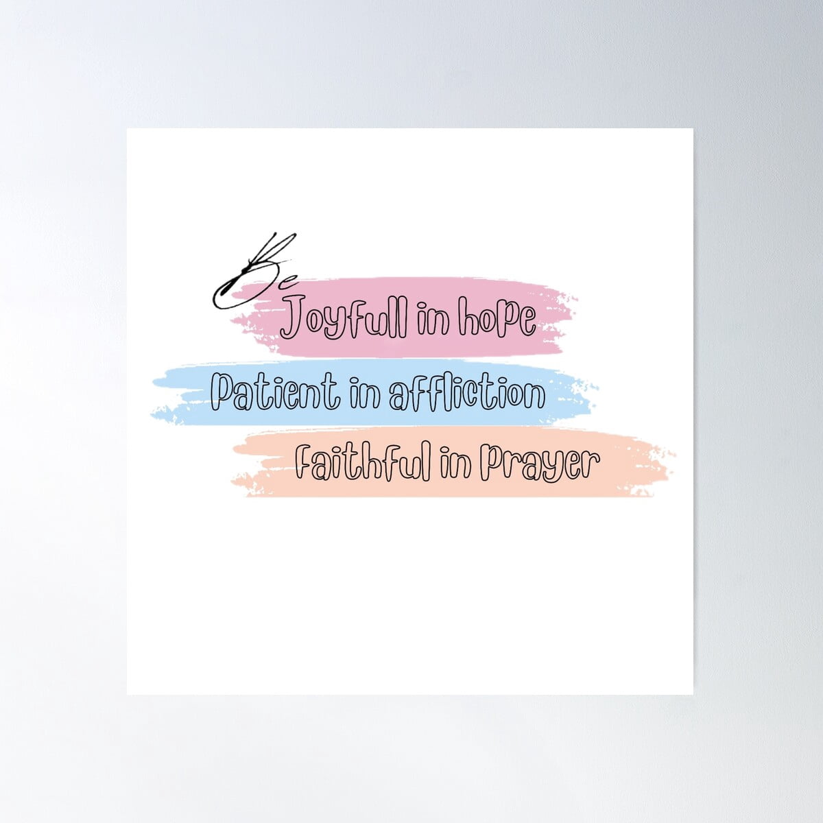 Be Joyfull In Hope, Patient In Affliction, Faithful In Prayer Romans 12 ...
