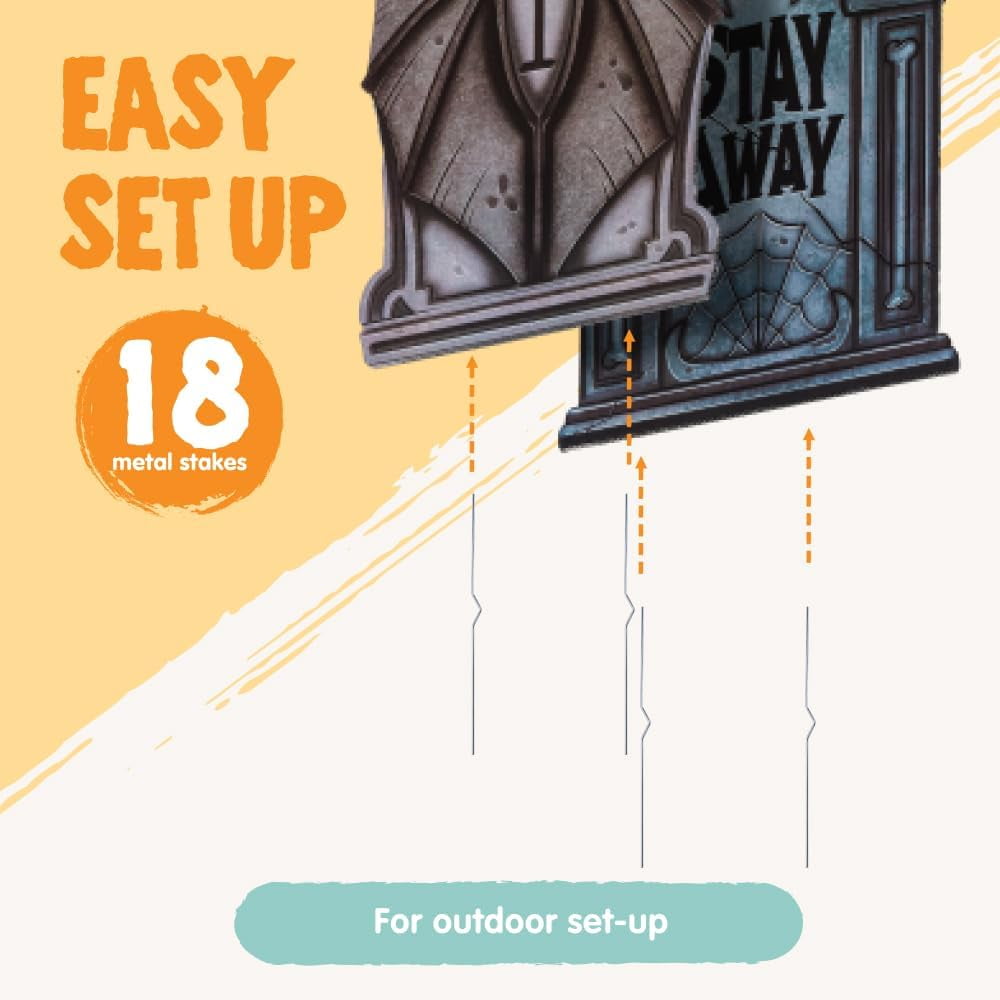 Joyfy 16" 9 Pcs Halloween Tombstones Decorations Outdoor Graveyard ...