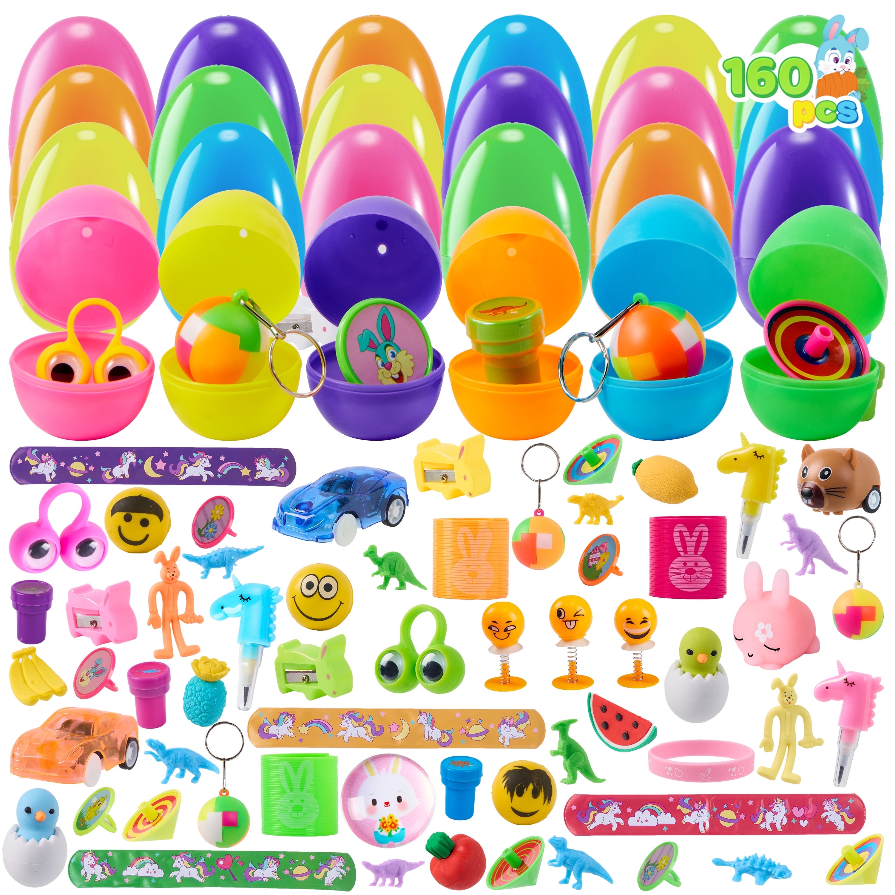 Joyfy 160 Packs Prefilled Easter Eggs with Assorted Toys,Easter Egg ...